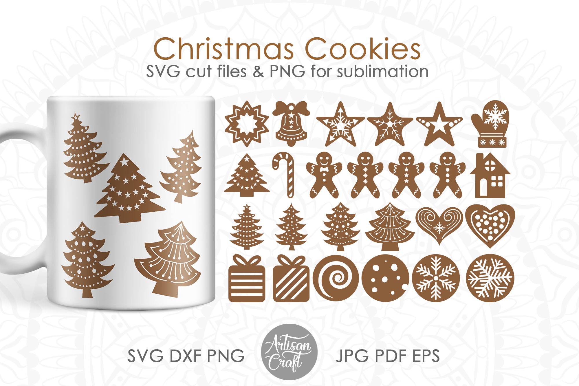 Christmas cookie SVG and clipart – Artisan Craft SVG