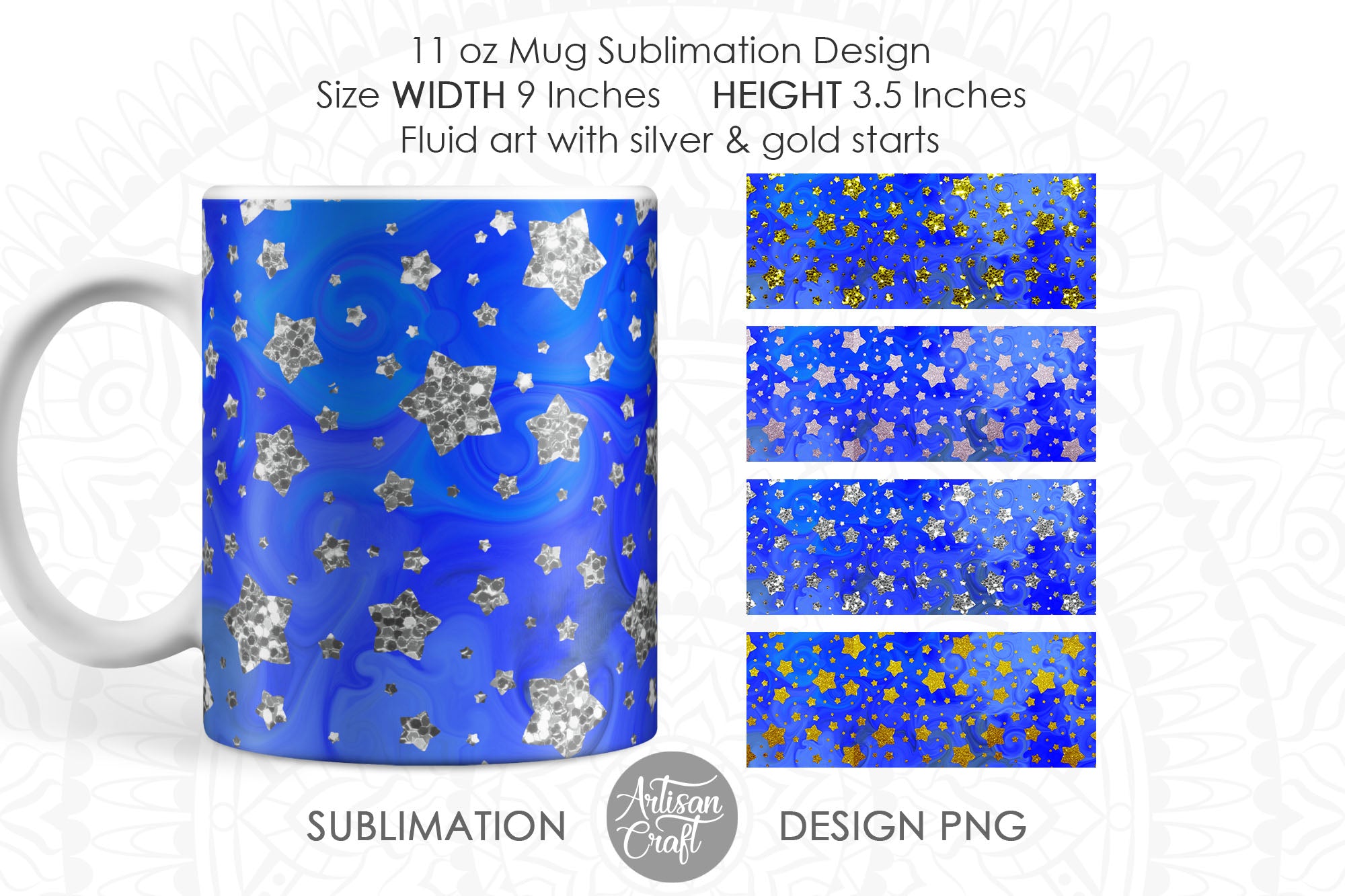 Star mug sublimation designs – Artisan Craft SVG